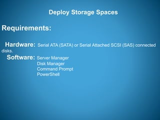 Storage spaces | PPTX