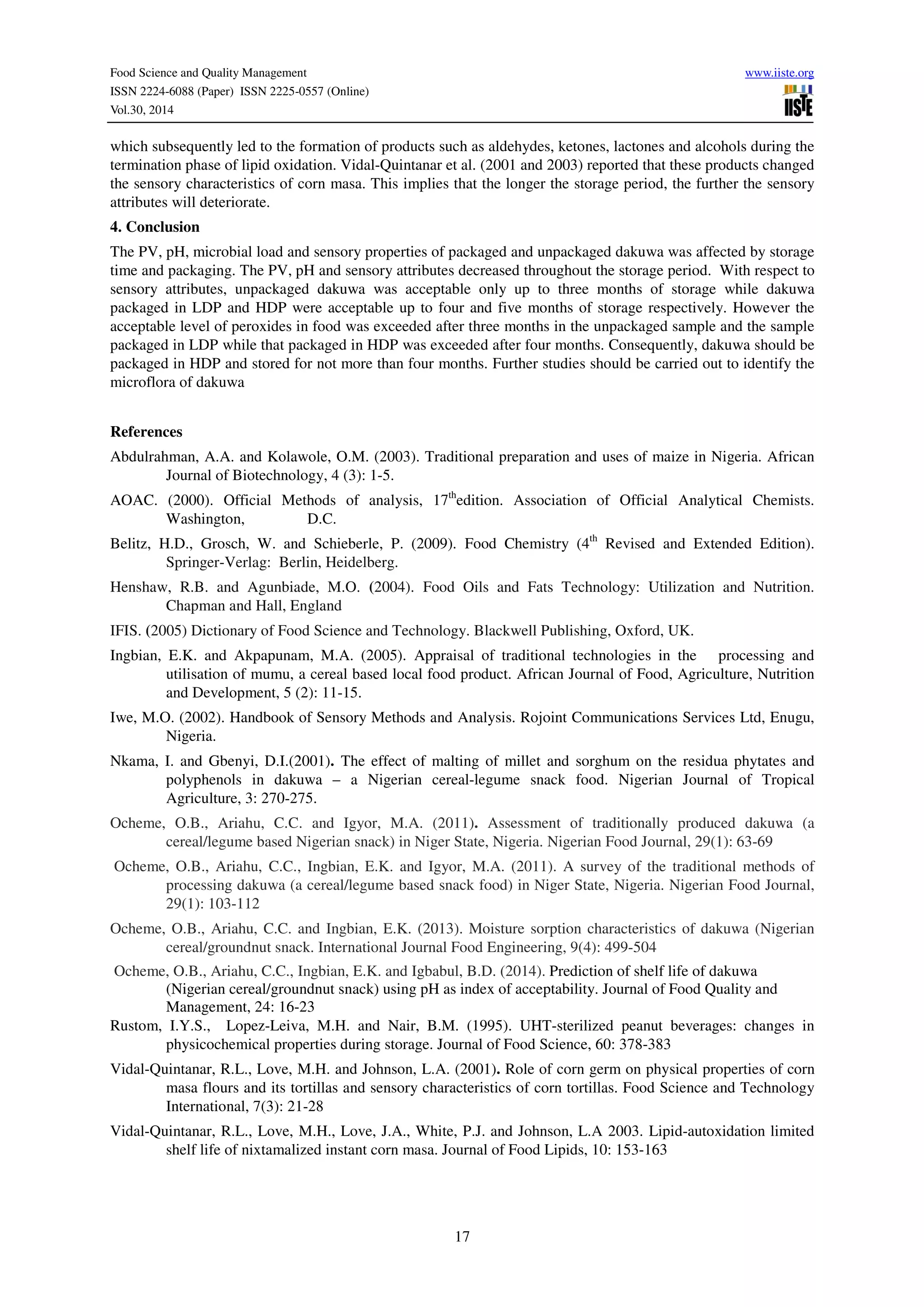 Storage stability of dakuwa | PDF | Chemistry | Science