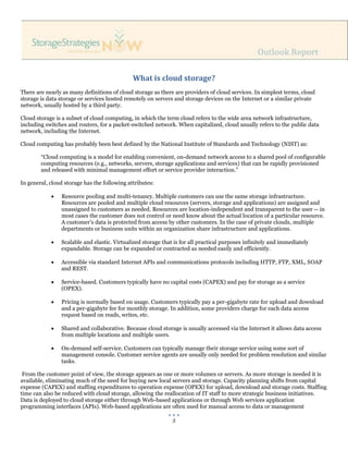 Storage strategiesnow cloud storage report | PDF | Cloud Computing ...