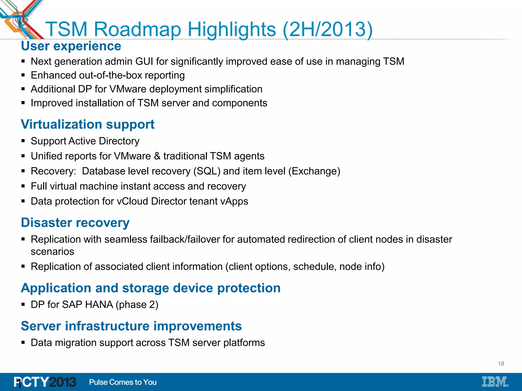 Storage strategy and tsm roadmap | PDF