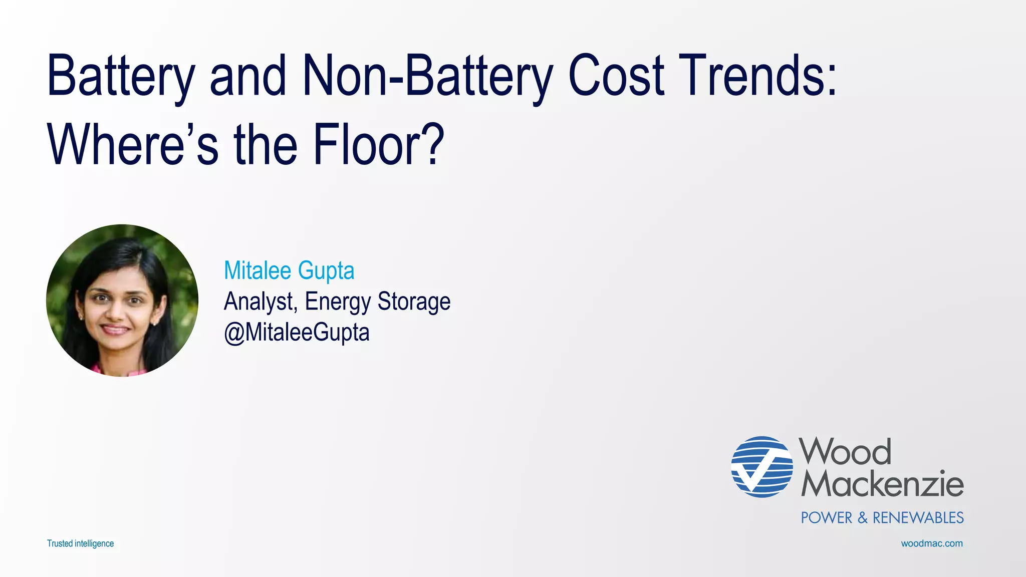 Wood Mackenzie Power & Renewables Breakfast Briefing II: Battery and ...