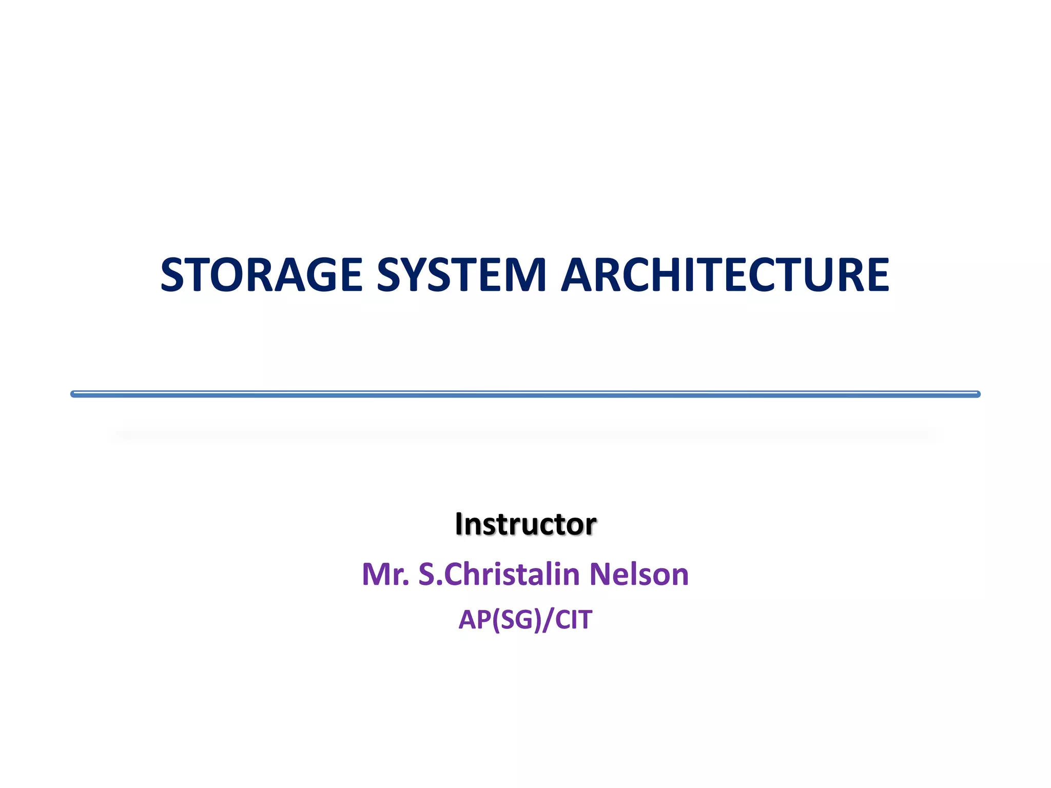 Storage system architecture | PDF