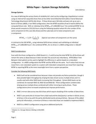 Storage systems reliability | PDF