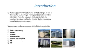 STORAGE TANKS . The different types of storage tanks along with the ...