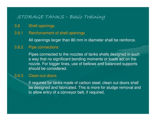 Storage tanks basic training (rev 2) | PDF