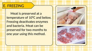 Storing Meat PPT 4 TLE COOKERY 10 WK 7-8 | PPTX