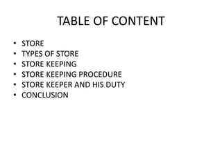 Store accounting | PPTX