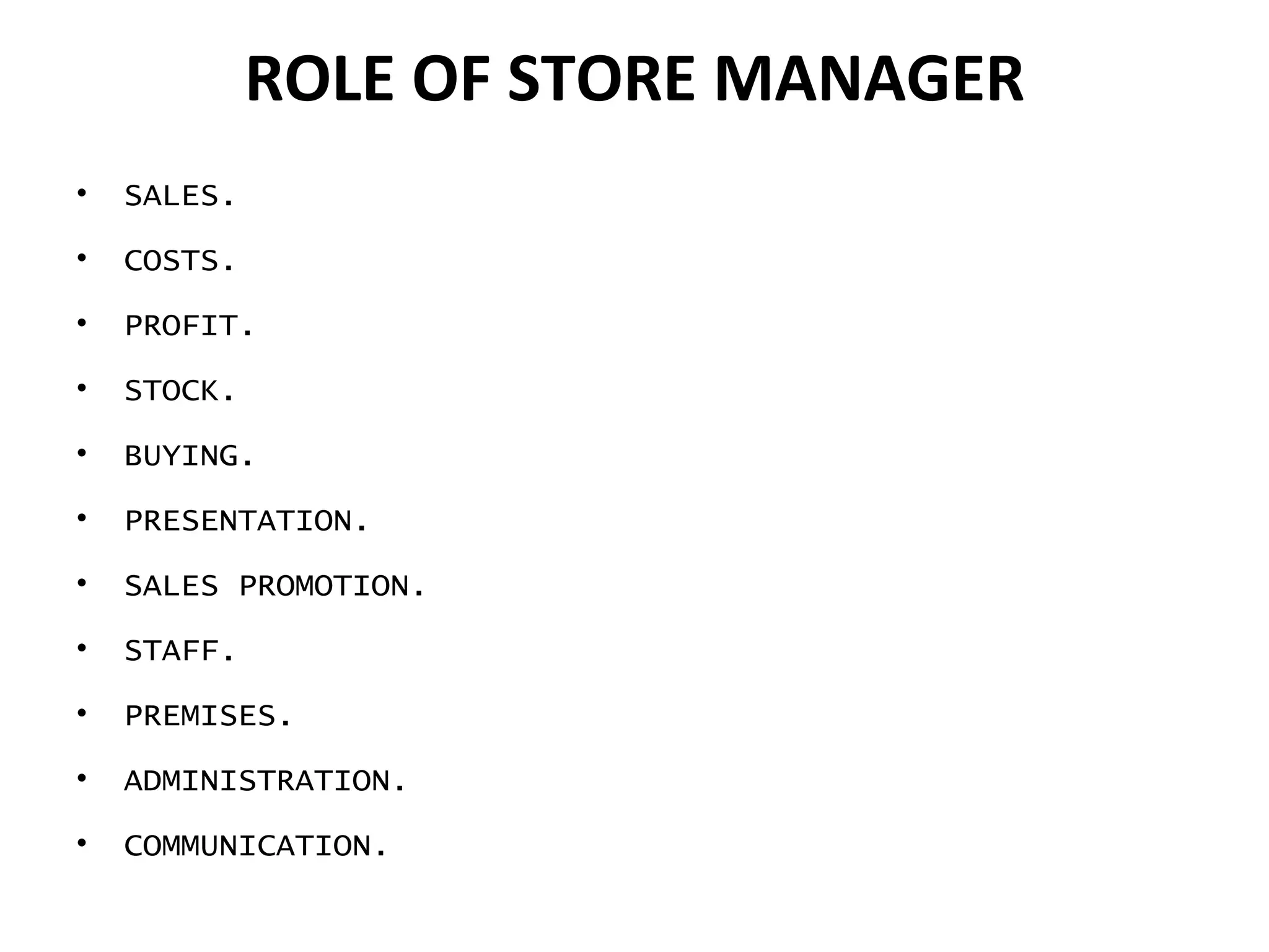 Store administration | PPT