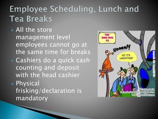 Store Administration, HR Policies, Store Employees and Services | PPTX