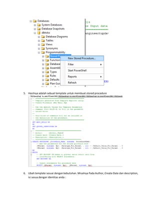 Stored procedure Transaksi Penjualan | PDF