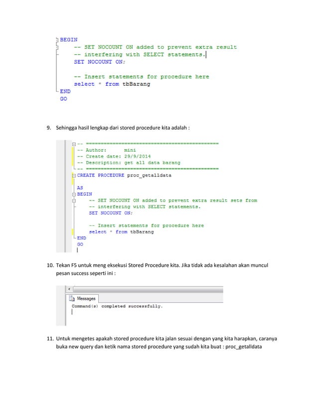 Stored procedure Transaksi Penjualan | PDF