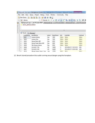 Stored procedure Transaksi Penjualan | PDF