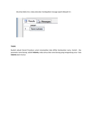 Stored procedure Transaksi Penjualan | PDF