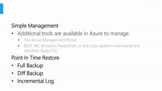 Store Data in Azure SQL Database | PPT