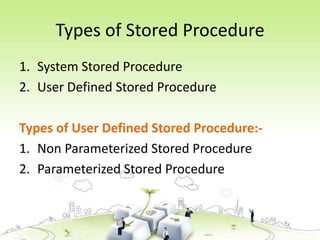 Stored procedure | PPTX