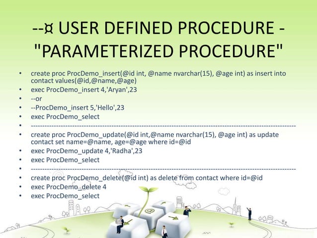 Stored procedure | PPT