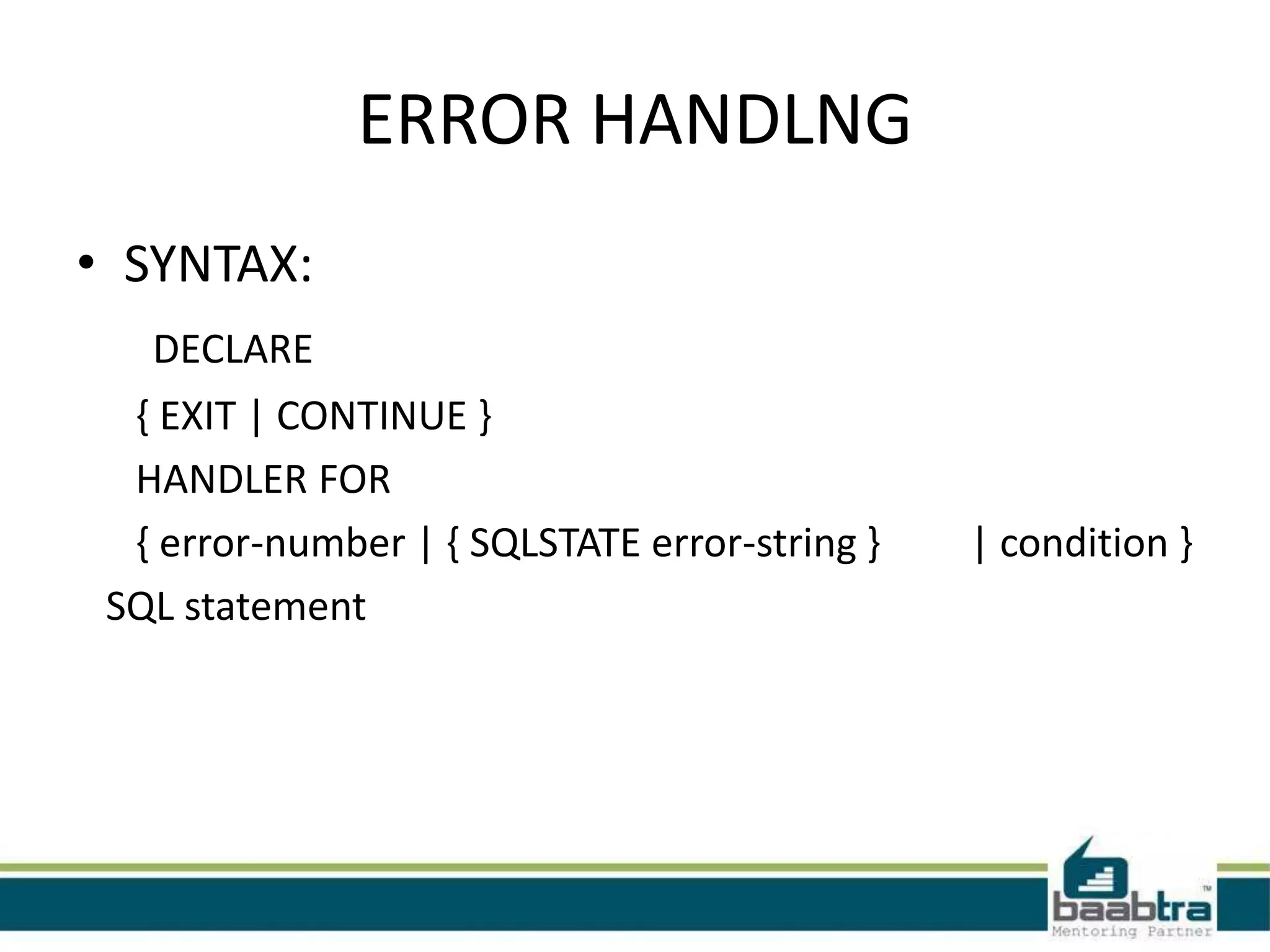 Stored procedure | PPTX