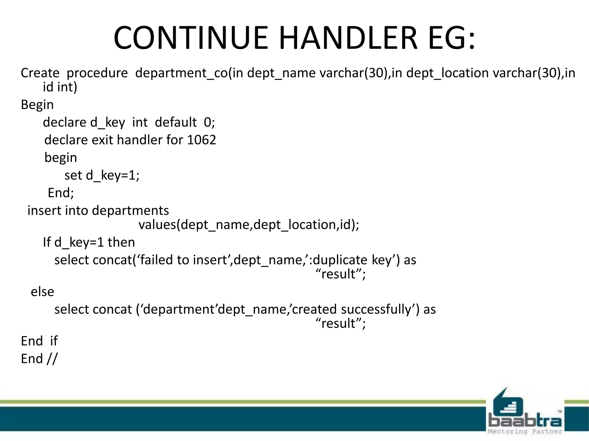 Stored procedure | PPTX