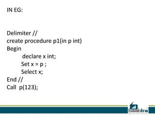 Stored procedure | PPTX