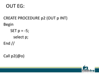 Stored procedure | PPTX