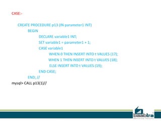 Stored procedure | PPTX | Databases | Computer Software and Applications