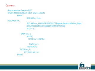 Stored procedure | PPTX | Databases | Computer Software and Applications