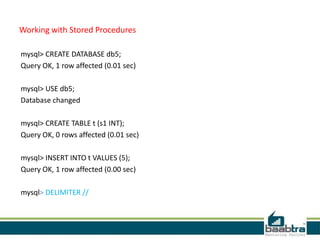 Stored procedure | PPTX | Databases | Computer Software and Applications