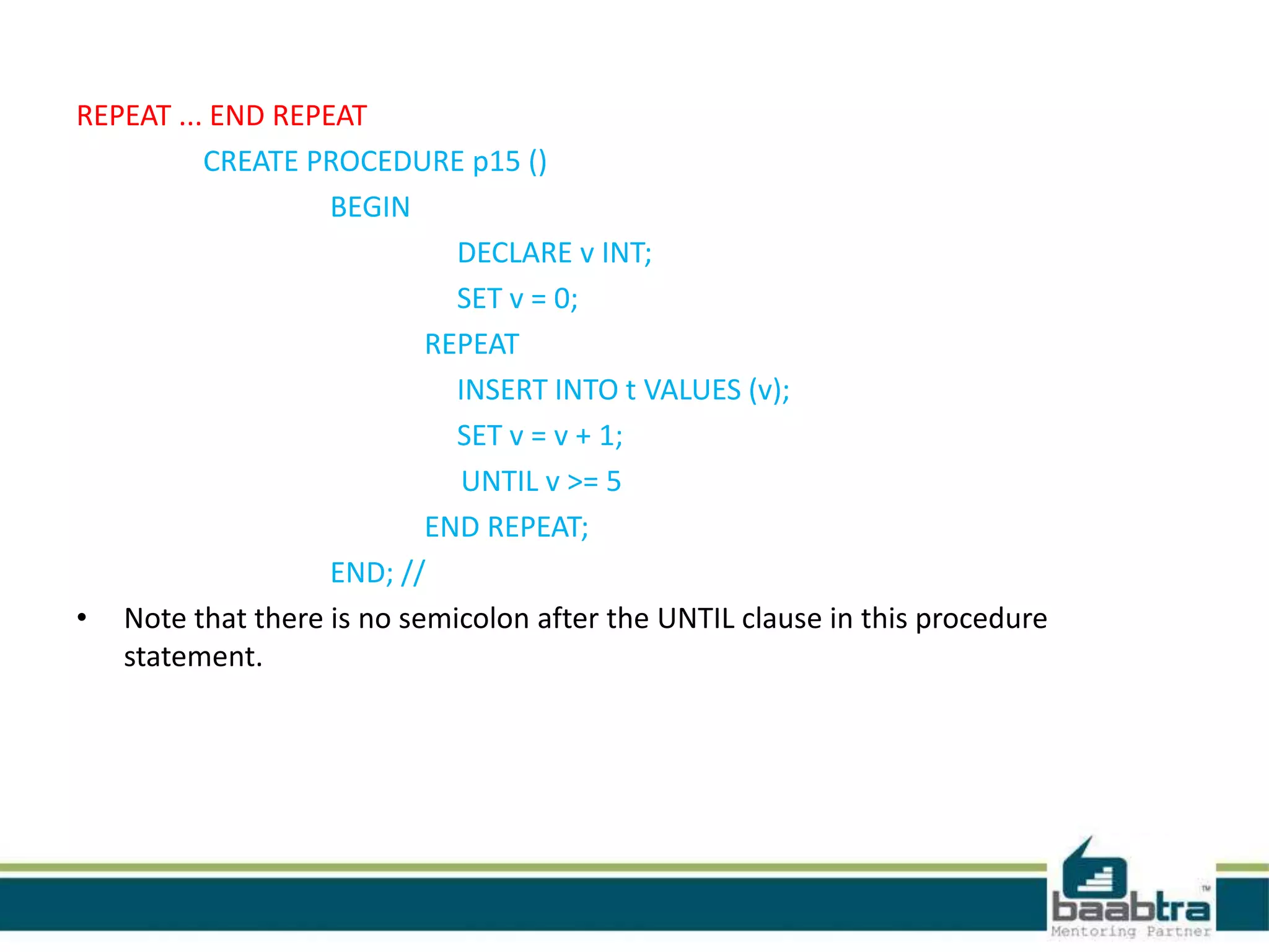 Stored procedure | PPTX