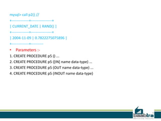 Stored procedure | PPTX