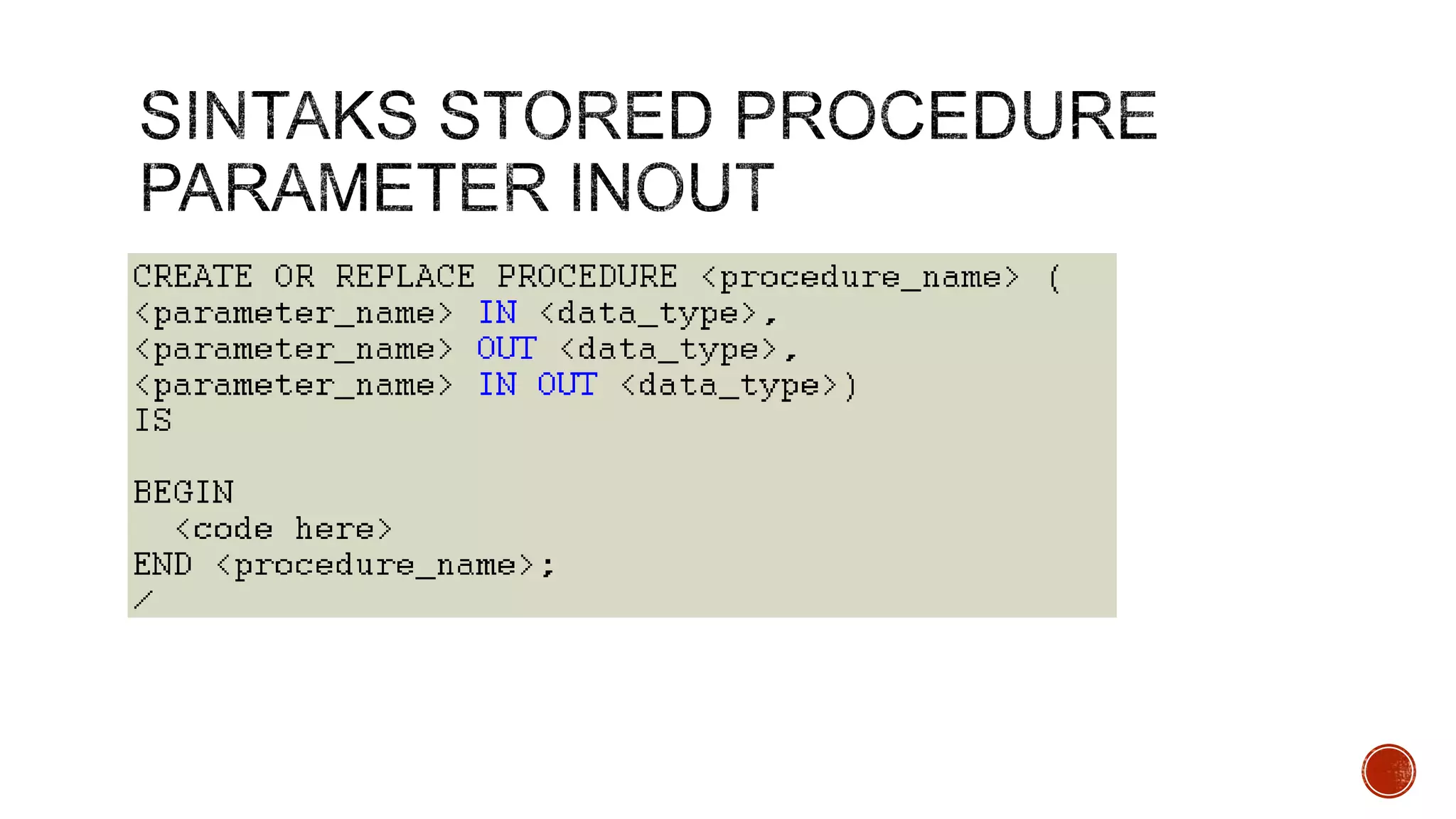 Stored procedure | PPTX