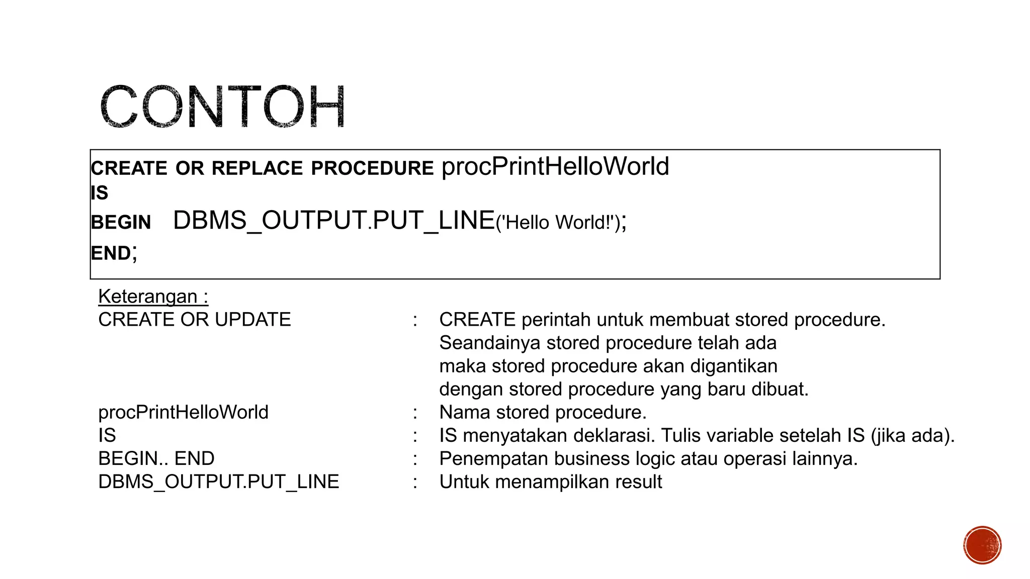Stored procedure | PPTX