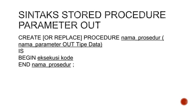 Stored procedure | PPTX