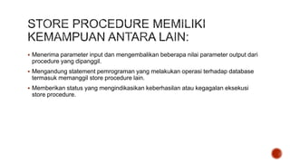 Stored procedure | PPTX