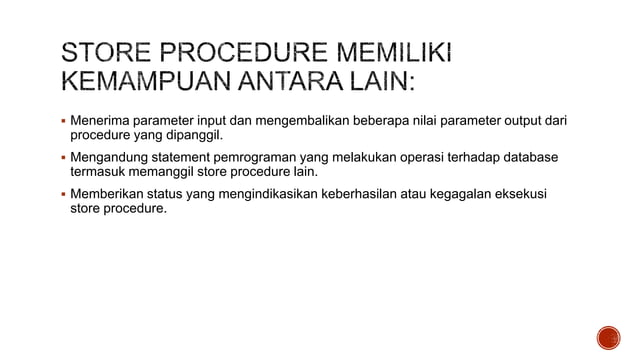 Stored Procedure Ppt