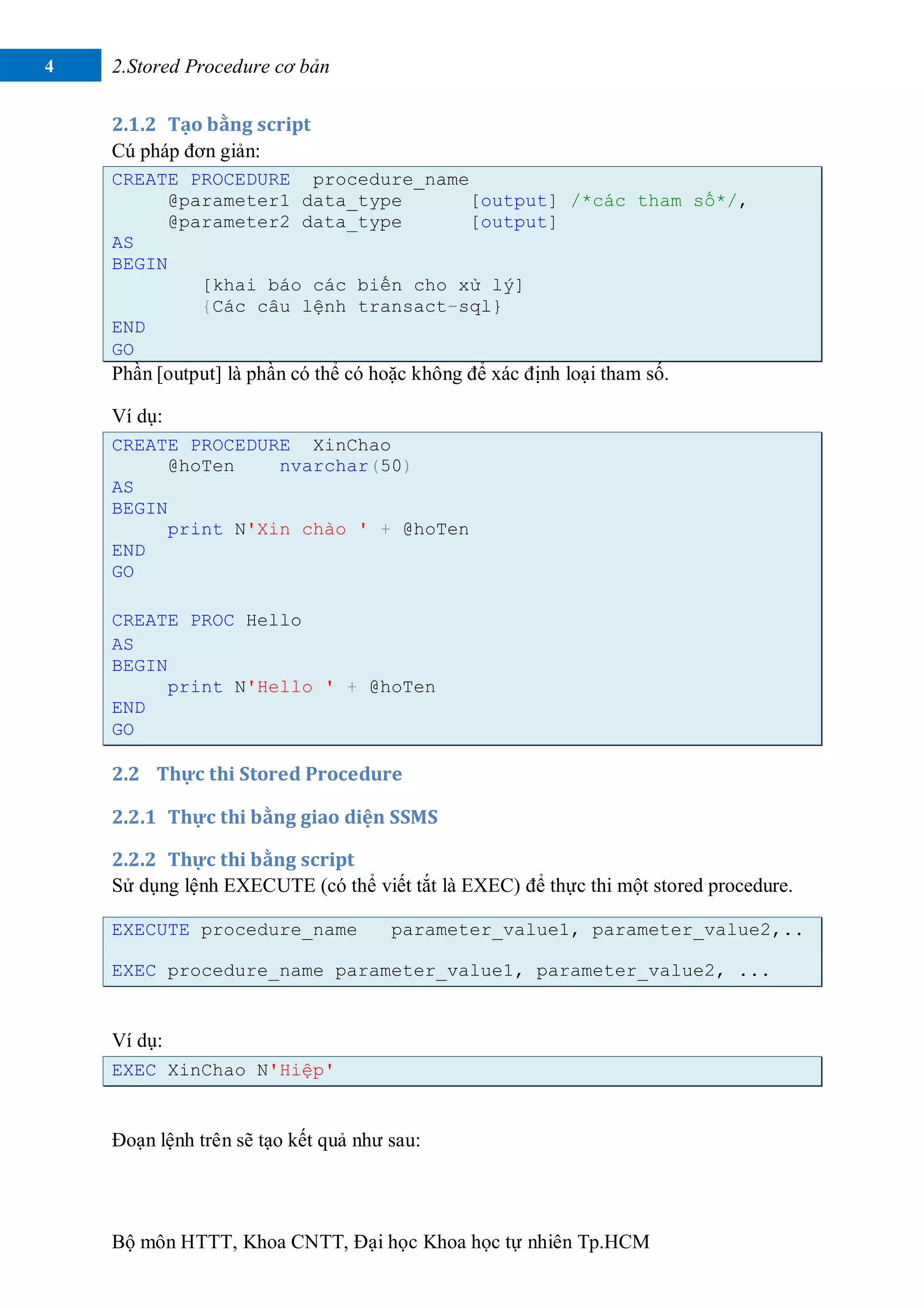 Stored procedure | PDF
