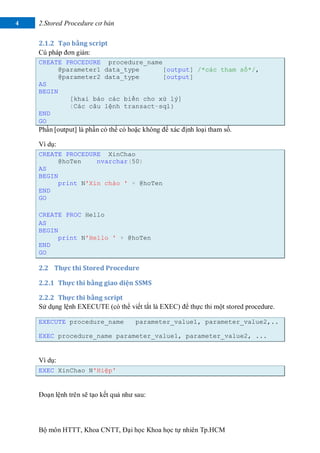 Stored procedure | PDF