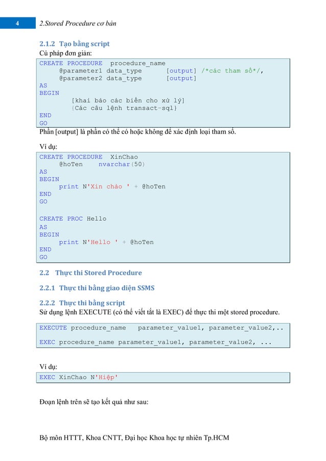 Stored procedure | PDF
