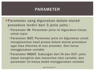 Stored procedure | PPT