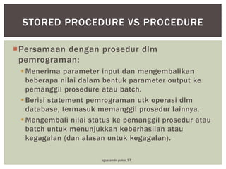Stored procedure | PPT