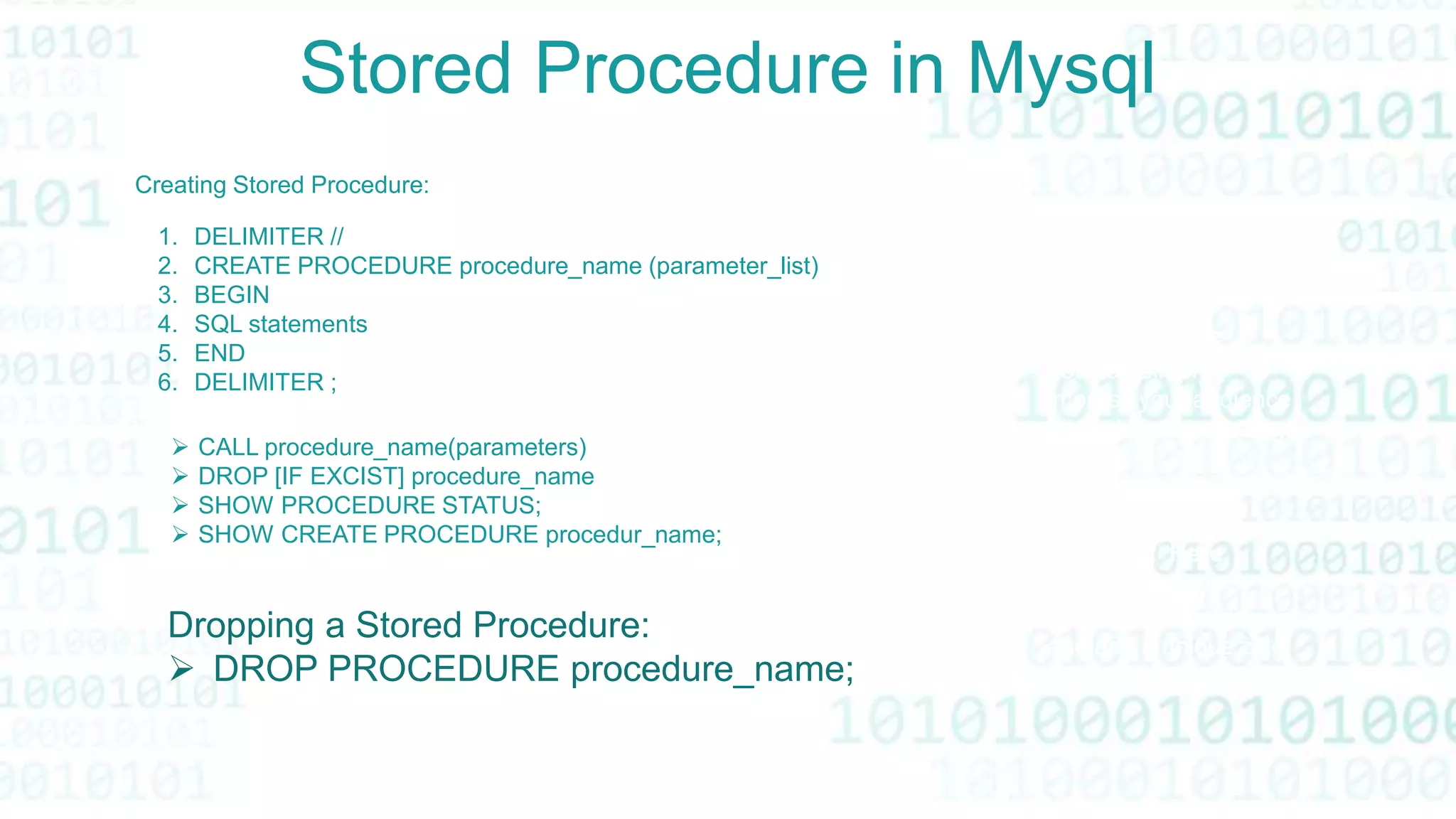 Stored Procedures | PPTX