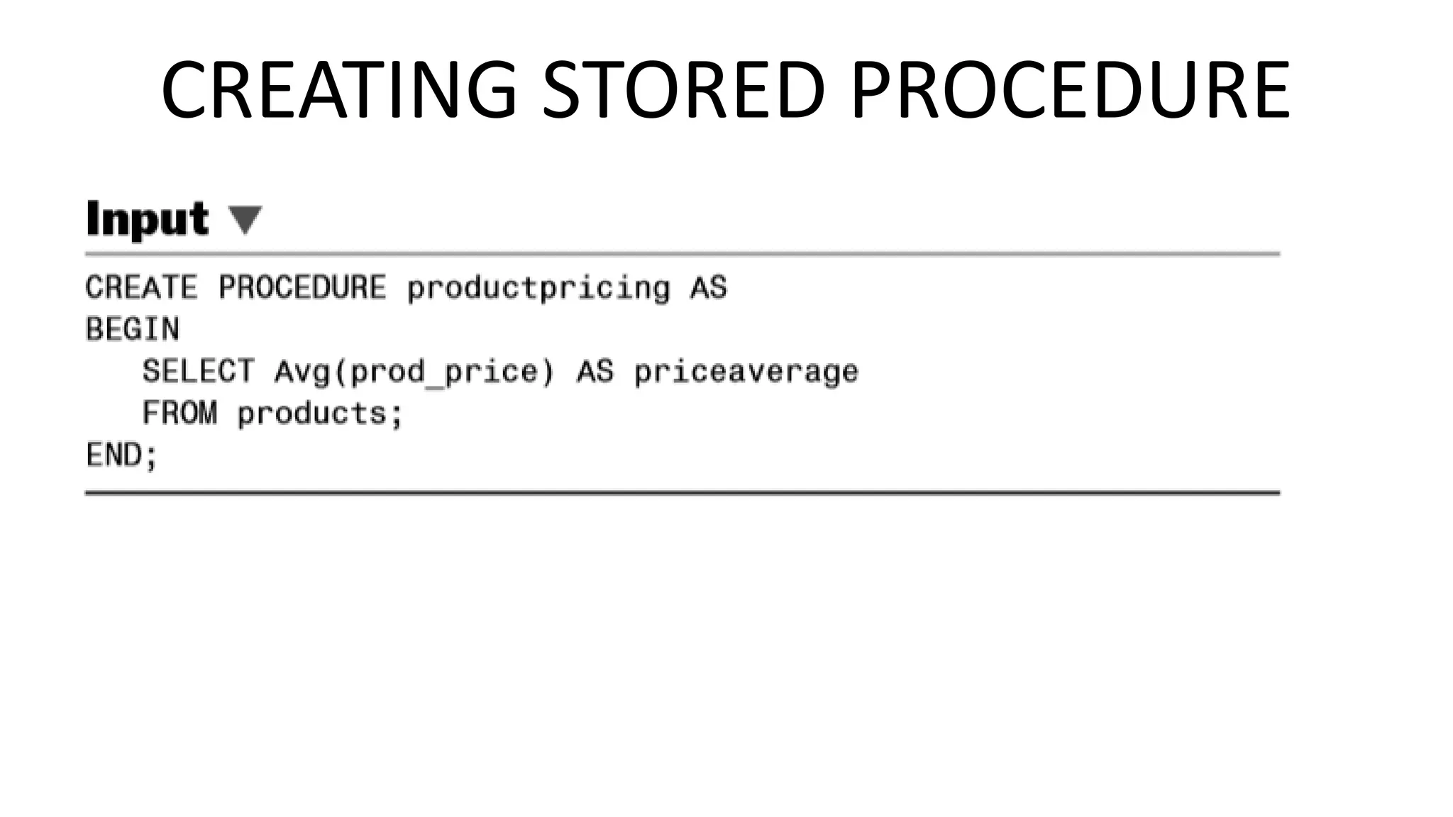 Stored procedure SQL SERVER | PPT