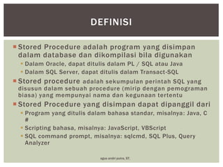 Stored Procedure | PPT