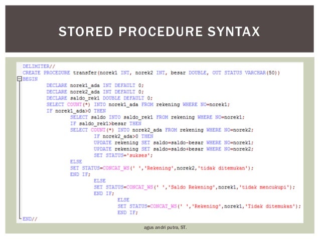 Stored Procedure