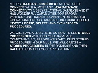 Stored procedure in mule | PPT