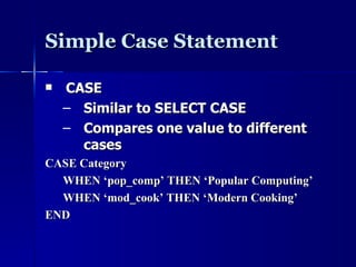 SQL Server Stored procedures | PPT