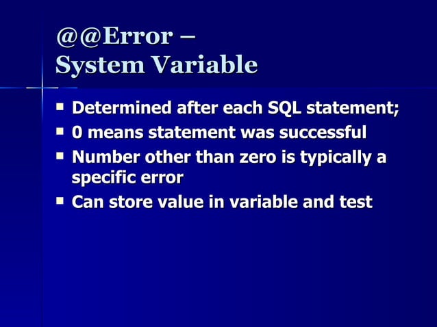 Sql Server Stored Procedures Ppt