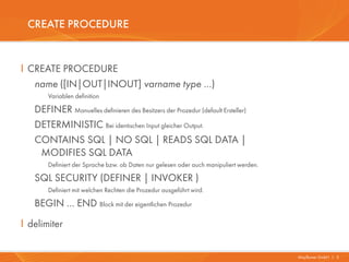 Stored Procedures in MySQL | PPT