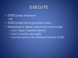 Stored procedures | PPT