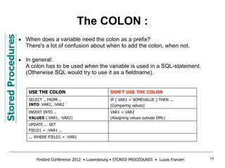 Stored procedures in Firebird | PPT