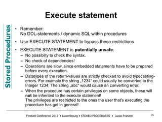 Stored procedures in Firebird | PPT